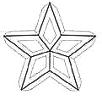 Large Lone Star Bevel Cluster